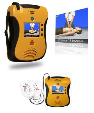 Defibtech Lifeline VIEW Semi-Auto AED with 4-Year Battery Package (6DCF ...