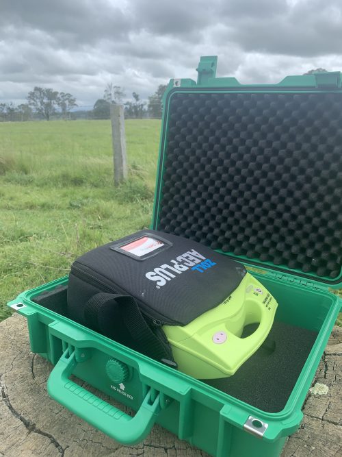 Large AED/Defib Tough Waterproof Green Carry Case