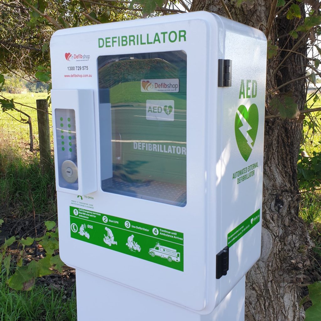 Defibshop Outdoor AED Cabinet & Stand Combo *IN STOCK*