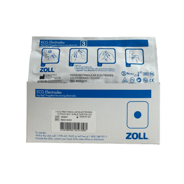 ZOLL ECG Rectangular Electrodes [10 boxes of 30] (8900-0003)