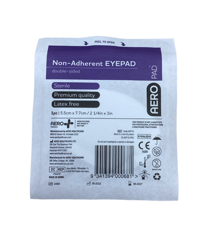AEROPAD Non-Adherent Eye Pads 5.5cm x 7.7cm [1 unit] (AEP1S-I)