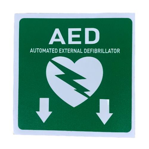 AED Arrow Sign Stickers - Down [Pack/2] (AEDSTICKER6) - Defibshop