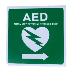AED Arrow Sign Stickers - Right [Pack/2] (AEDSTICKER4) - Defibshop