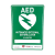 AED IS LOCATED Laminated Sign - A4 (SIGN10-DFS) - Defibshop